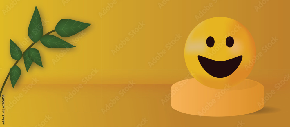 Vector smiley emoji banner Stock Vector | Adobe Stock