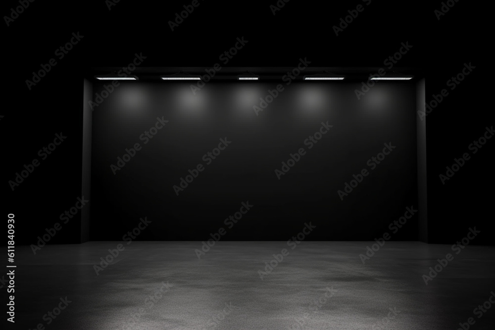 Product showcase with spotlight, Black studio room background, Use as ...