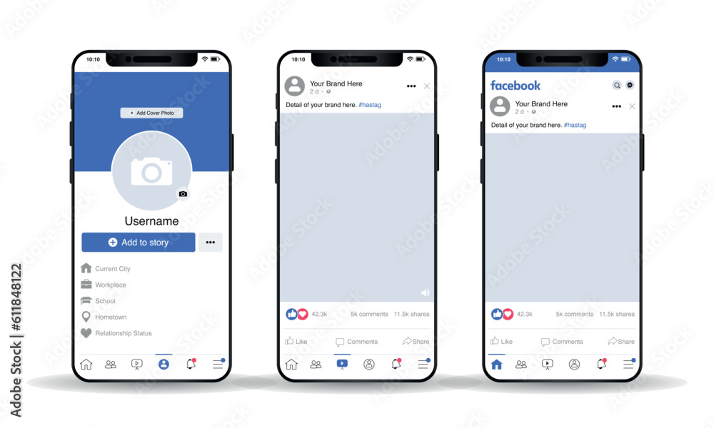 Mumbai, 11th June, 2023: Facebook Post mockup template on an apple ...