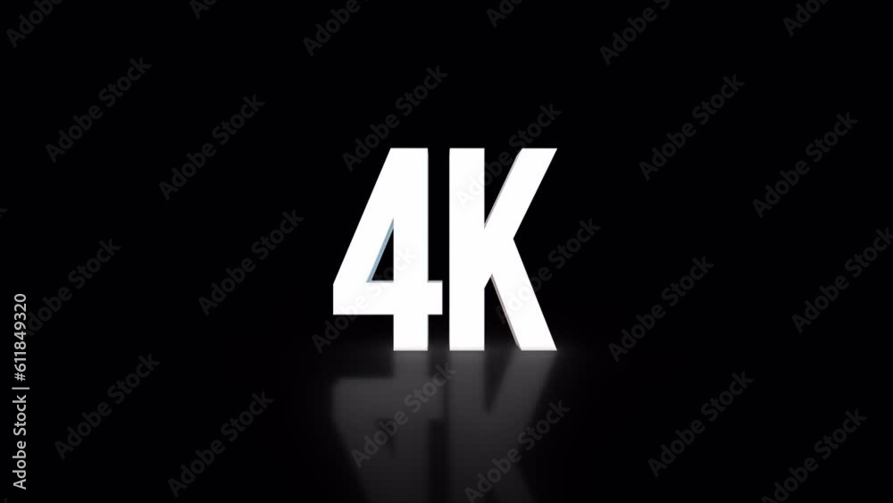 4K 3D Spinning text on a Transparent Background. 4K, Alpha Channel ...
