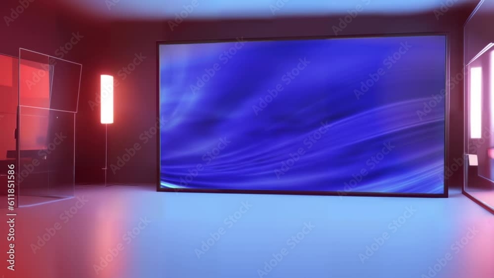 Immersive Virtual TV Studio Background Loop for Seamless Broadcasts ...