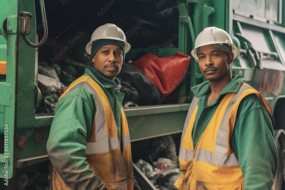 Garbage collector Worker of urban municipal recycling garbage collector ...