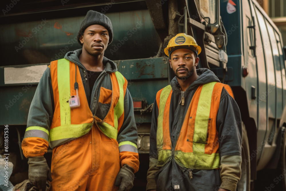 Garbage collector Worker of urban municipal recycling garbage collector ...