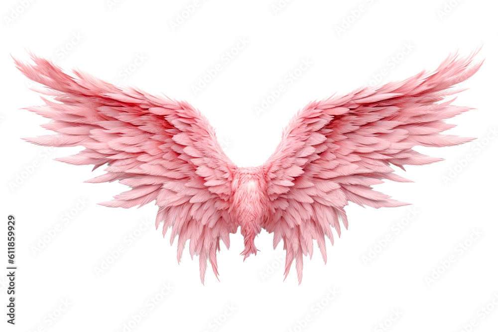 pink angel wings cut out transparent background, PNG ,Generative AI ...