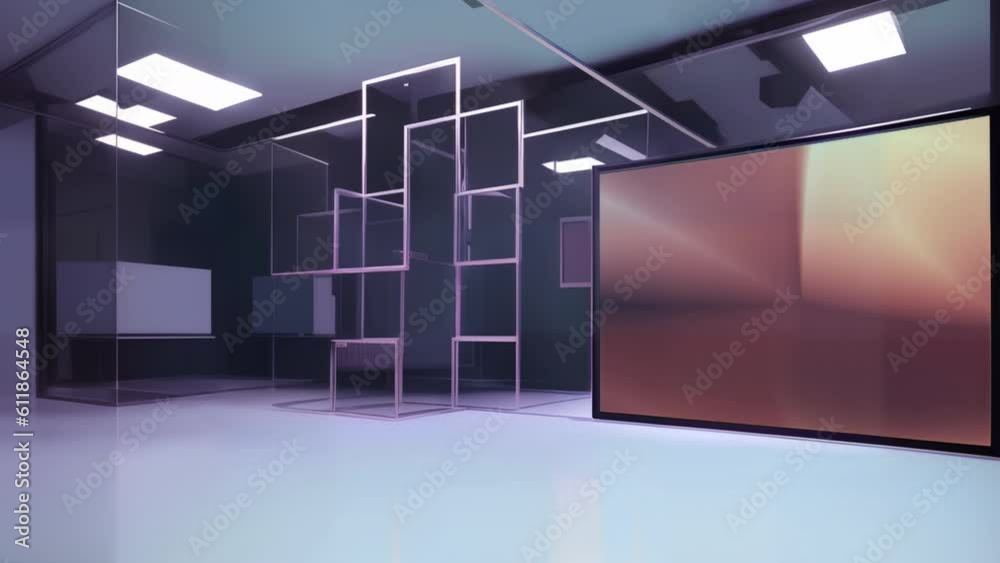 Immersive Virtual TV Studio Background Loop for Dynamic News Analysis ...