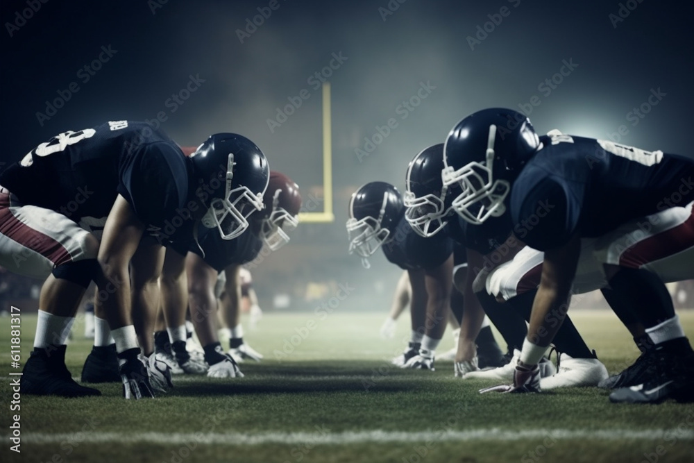 unrecognizable American Football Championship, Teams Ready ...