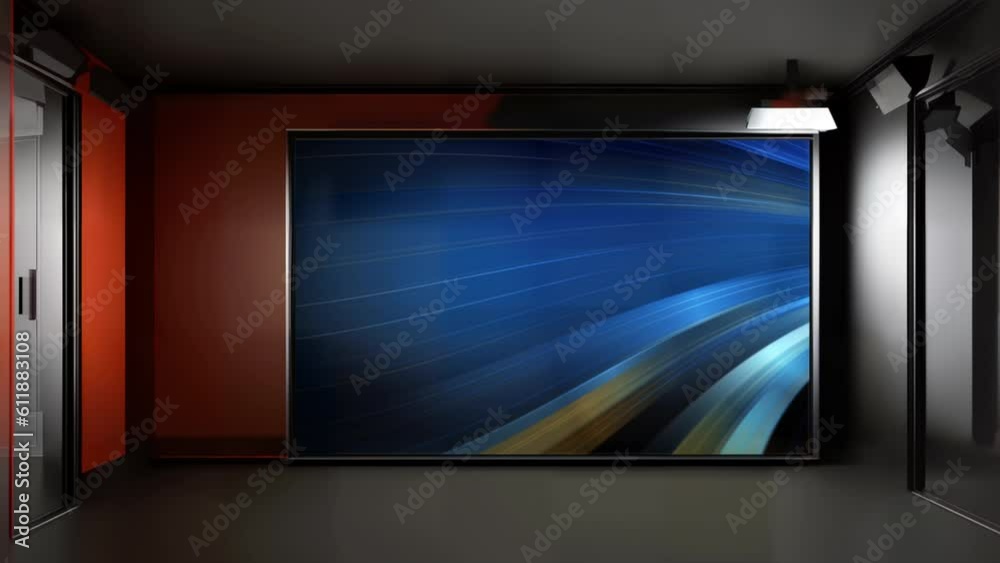 Immersive Virtual TV Studio Background Loop for Chroma Footage Stock ...