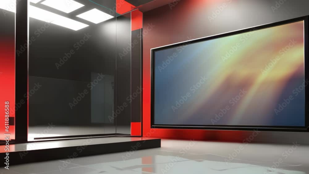 Immersive Virtual TV Studio Background Loop for High-Quality Content ...
