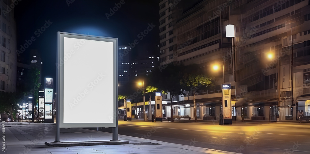 Blank billboard, signboard for product advertisement, design ...