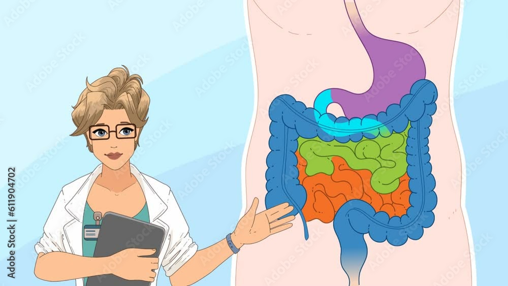 Educational video, educational cartoon. Video for kids. Doctor explains ...