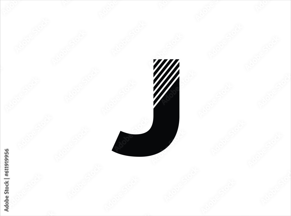 Vetor de Letter J - vector logo concept illustration. Letter J logotype ...