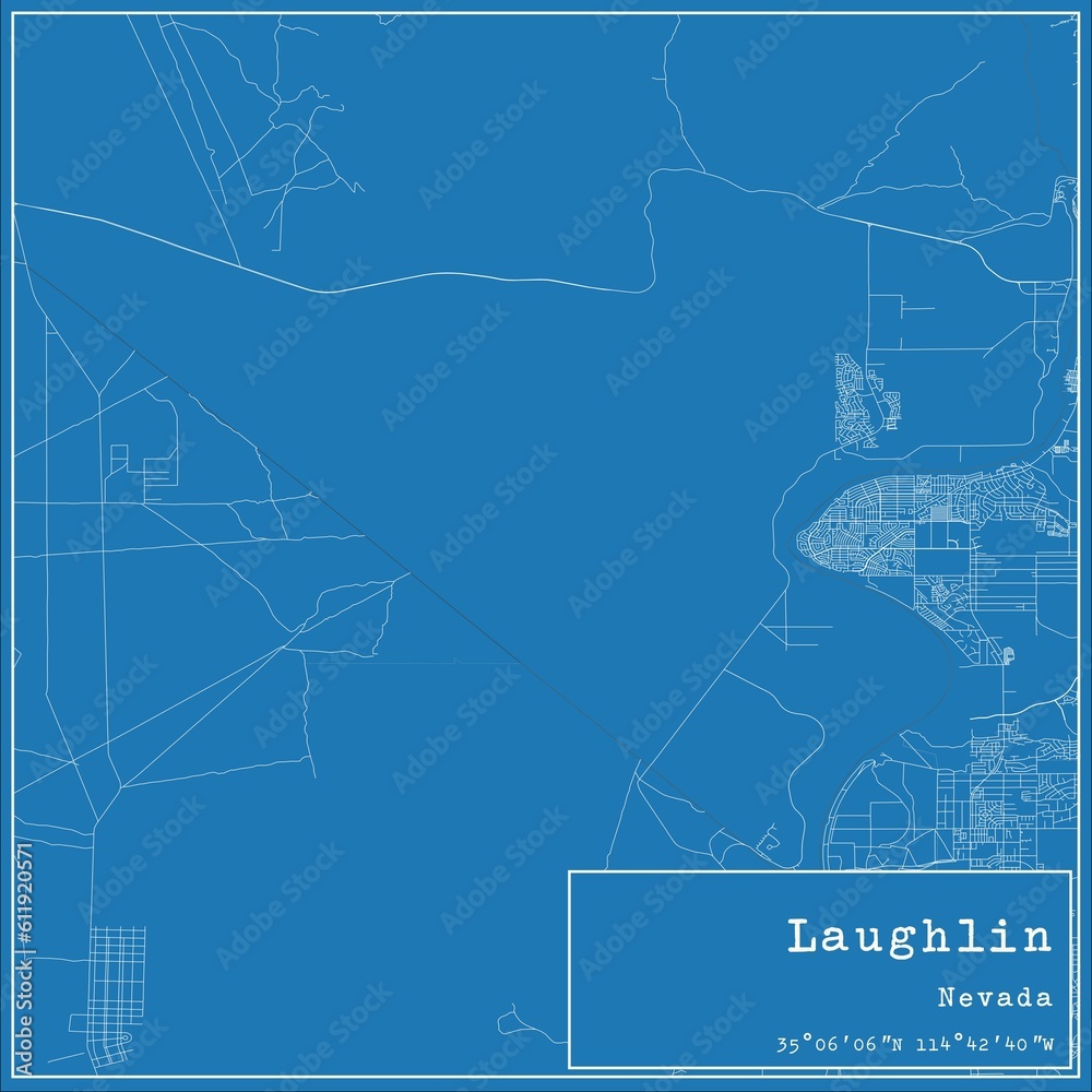 Fototapeta mapa świata dla dzieci Blueprint US city map of Laughlin ...