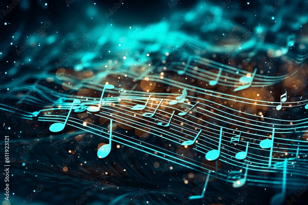 Illustration of a musical note with multiple smaller musical notes ... Illustration of a musical note with multiple smaller musical notes ...