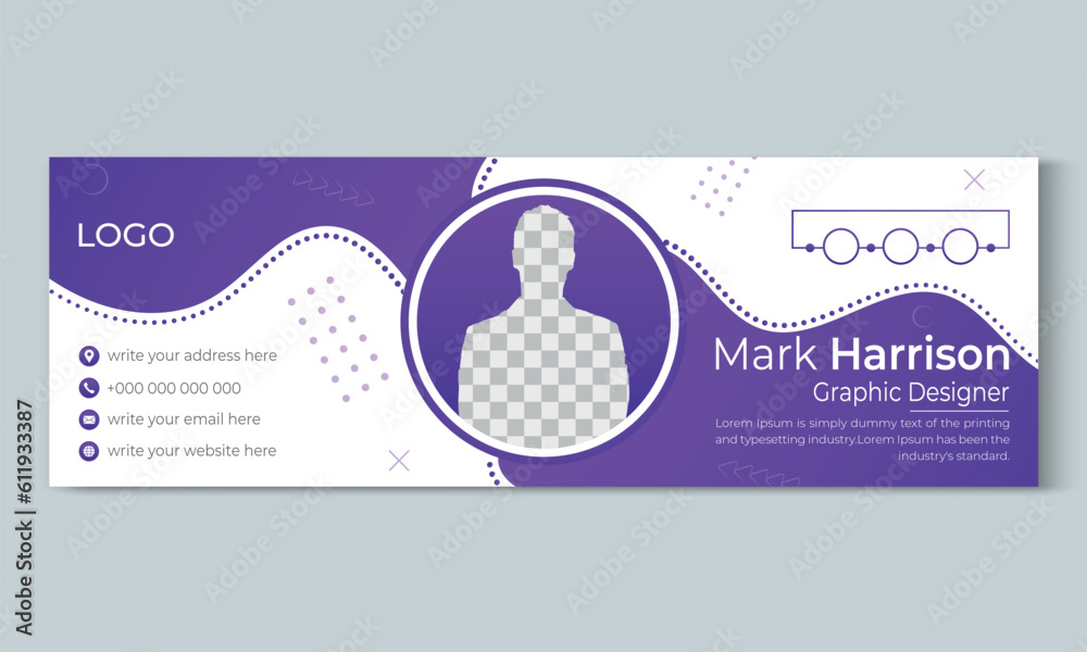 Email signature Template Design Email signature template design set ...