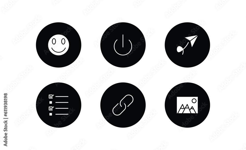user interface filled icons set. user interface filled icons pack ...