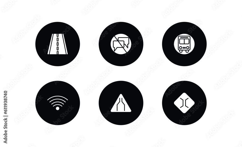 traffic signs filled icons set. traffic signs filled icons pack ...