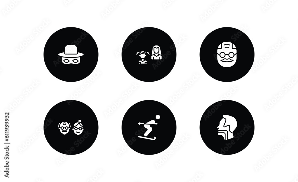 people filled icons set. people filled icons pack included zorro ...