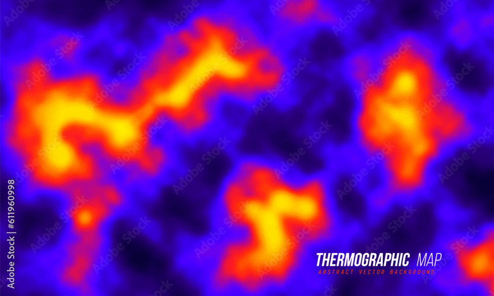 Heat map. Abstract infrared thermographic background. Vector ...