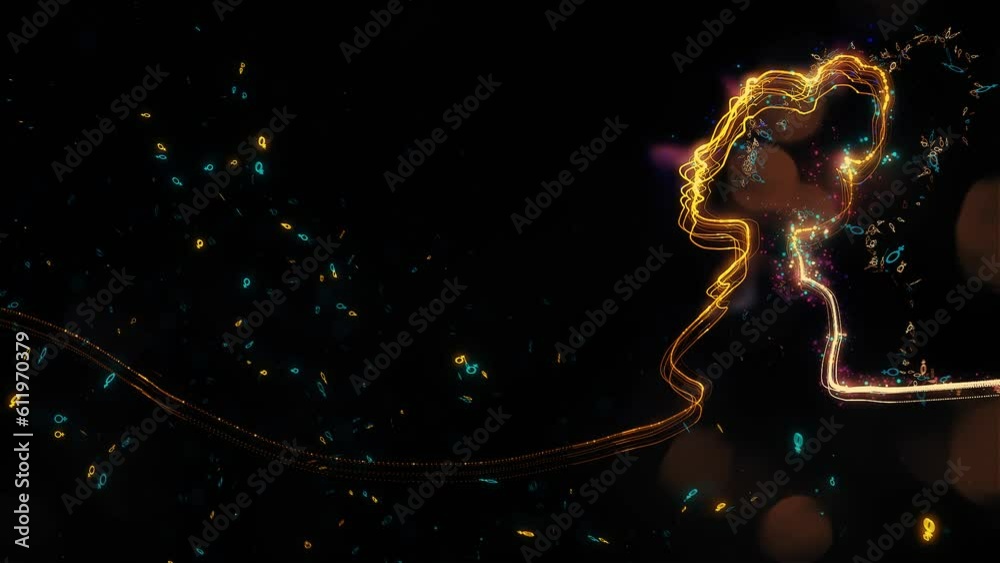 Slowly Moving Colorful Particles Animation - Video template for ...