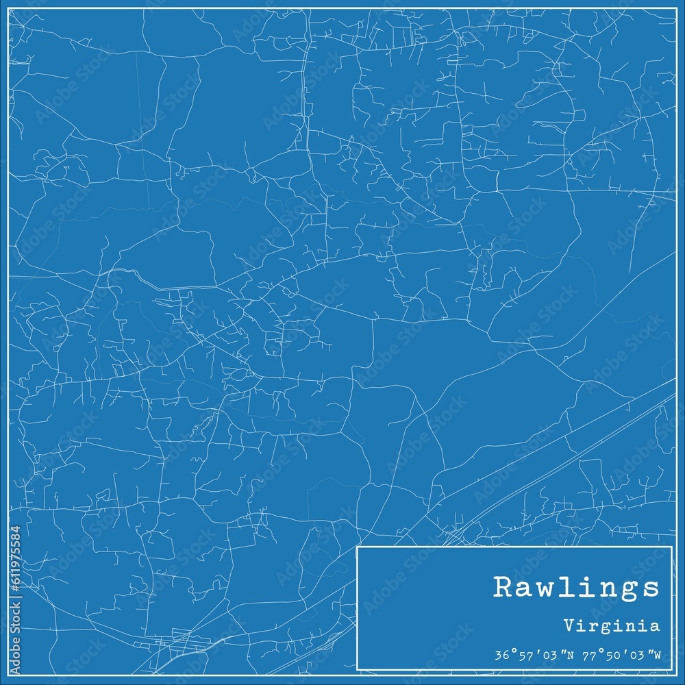 Fototapeta mapa świata dla dzieci Blueprint US city map of Rawlings ...