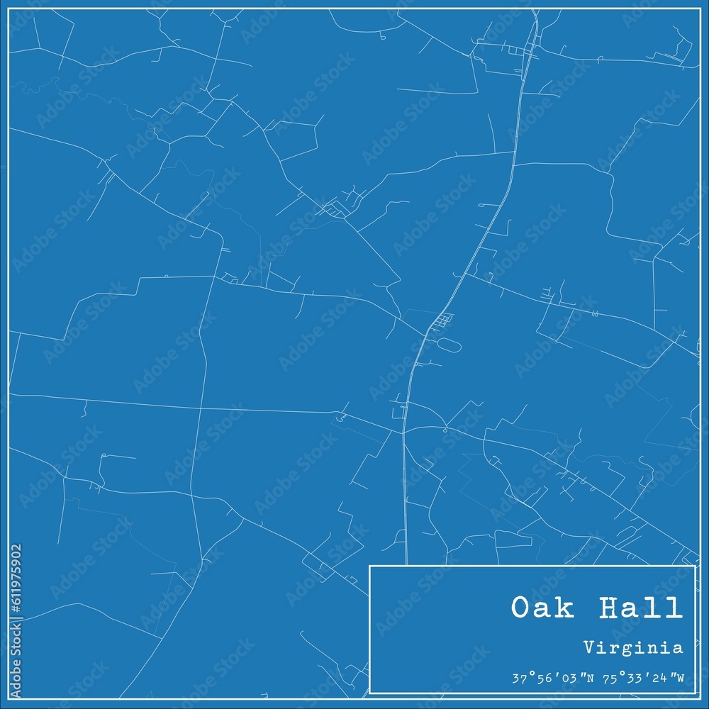 Fototapeta mapa świata dla dzieci Blueprint US city map of Oak Hall ...