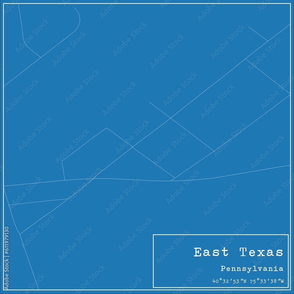 Fototapeta mapa świata dla dzieci Blueprint US city map of East Texas ...