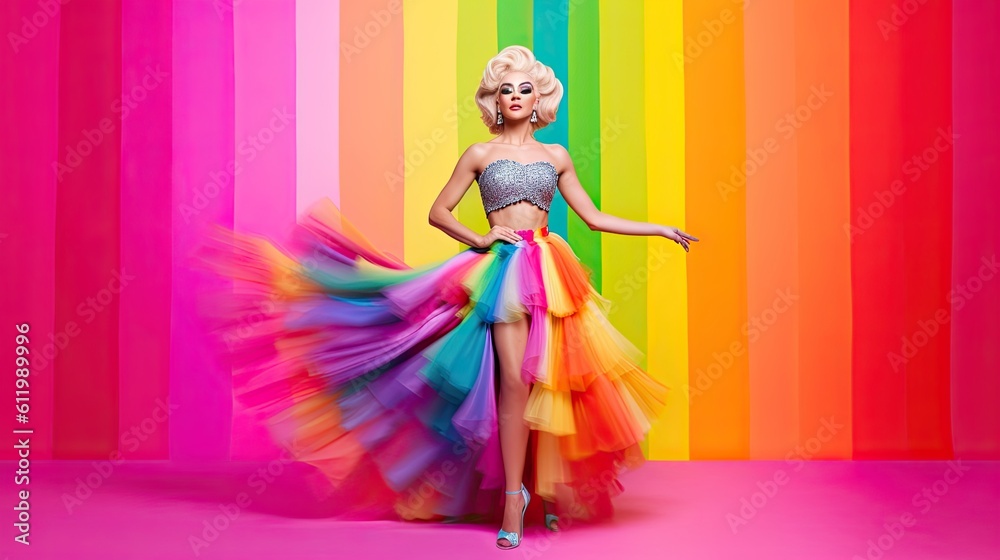 Illustration of drag queen, fictional character, ai generative Stock ...