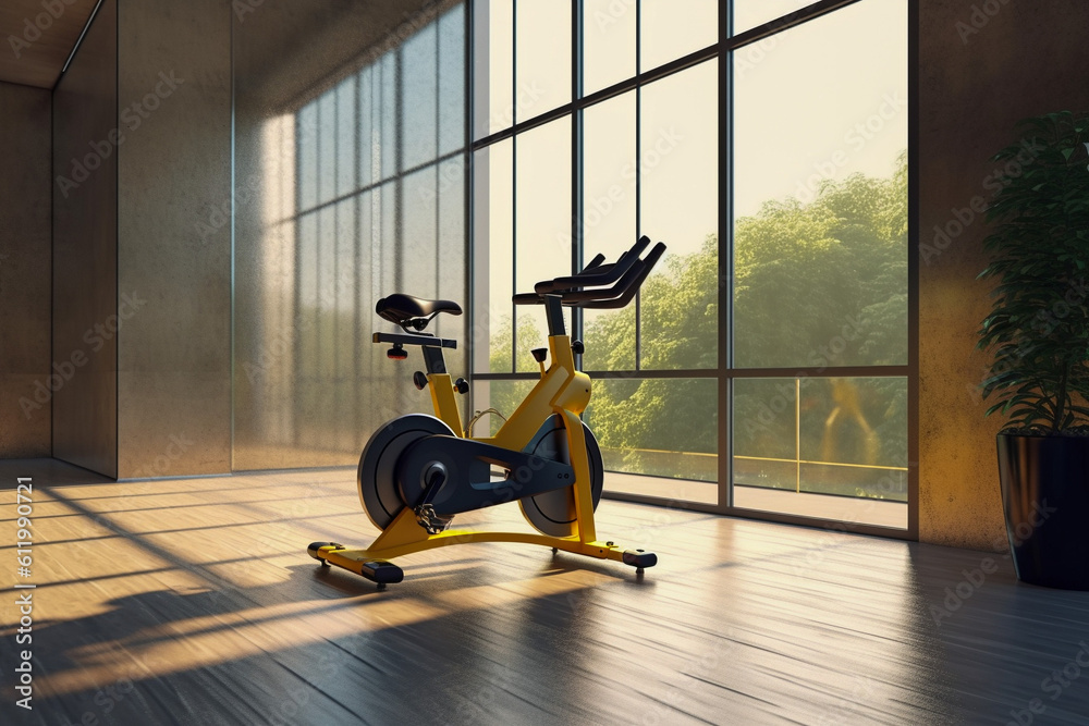 Gym interior design, super photo realistic, generative ai background ...