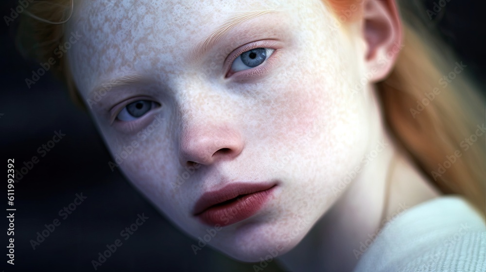 Photo & Art Print Person with albinism, showcasing their unique ...