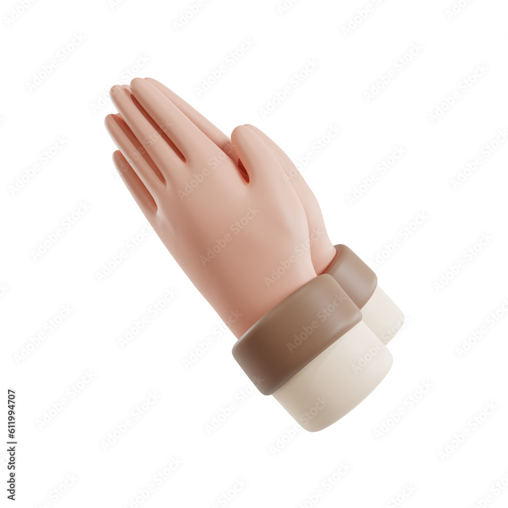 Greeting Hand 3D Icon. Warm and Welcoming Symbol for Web, App Design ...