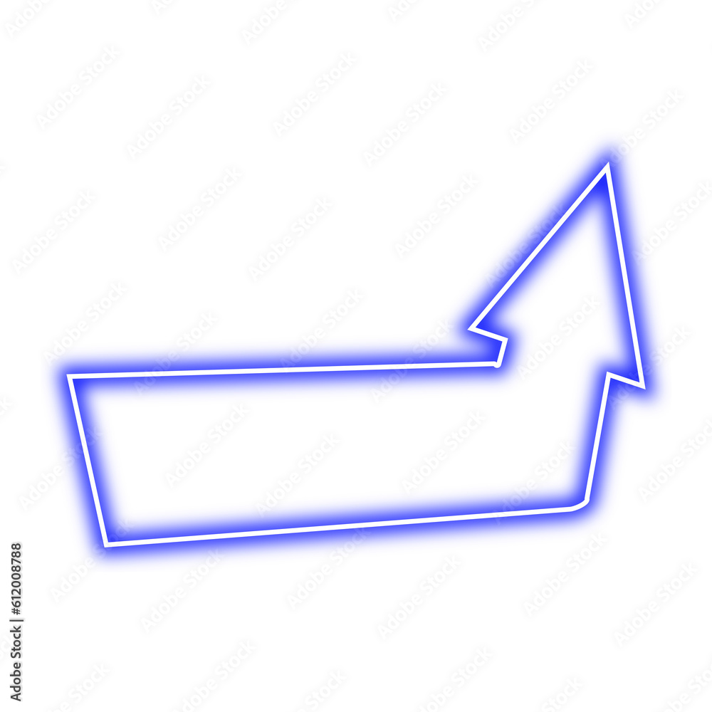 Neon blue arrow symbol png Stock Illustration | Adobe Stock