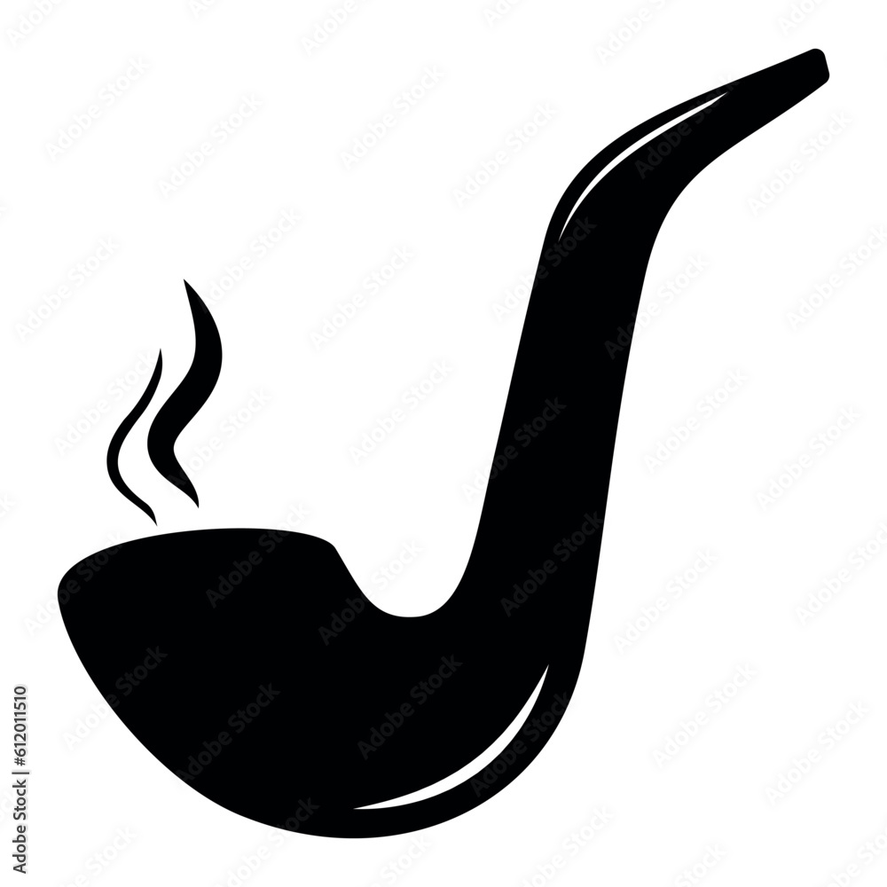 vector of the icon of the men's leisure line with a smoking pipe. men's ...