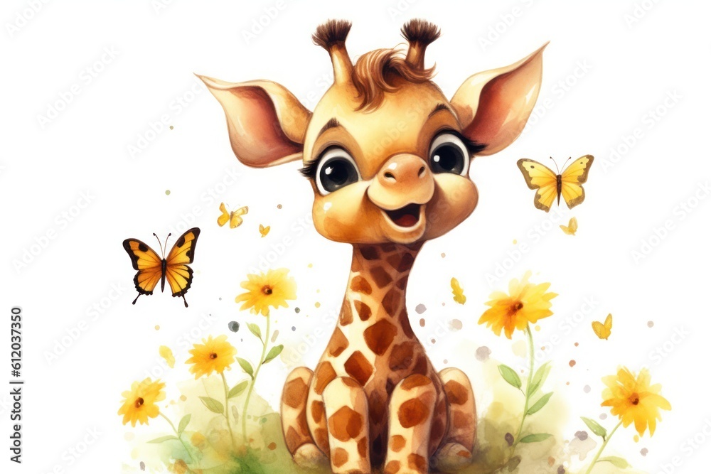 Cute baby giraffe cartoon store