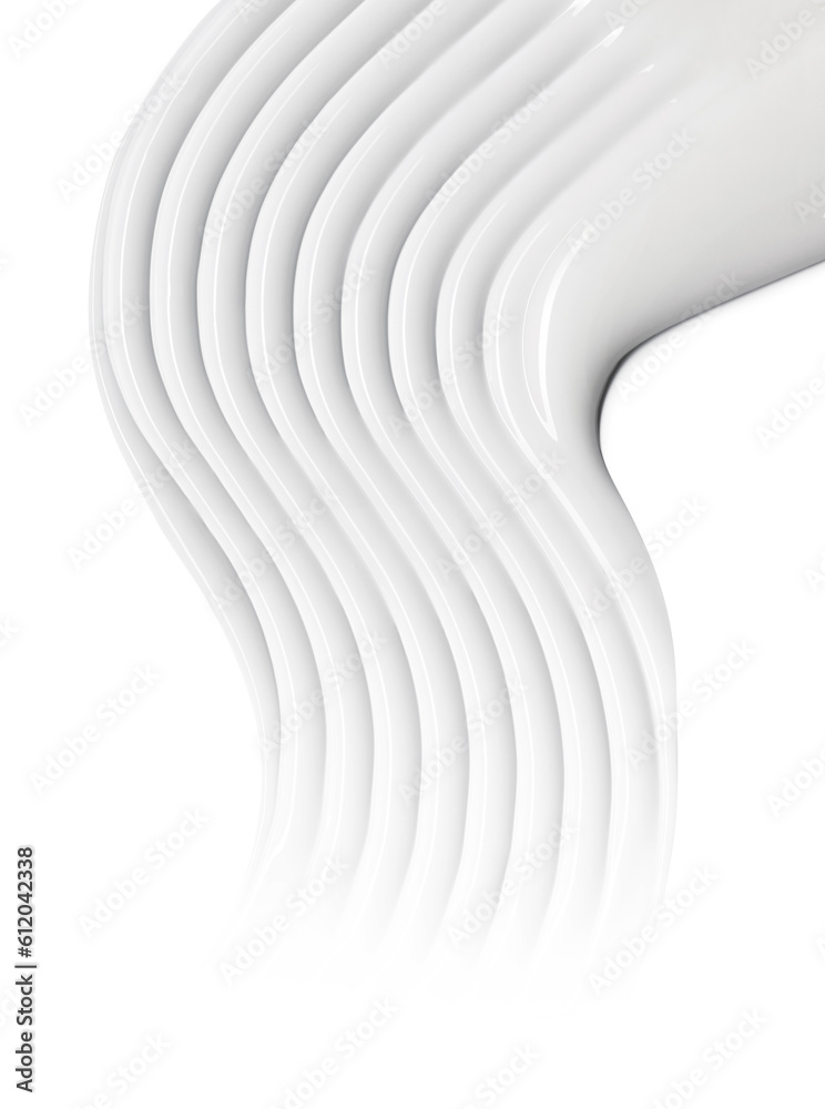 Cream texture, texture stroke isolated on white background. Cosmetic ...