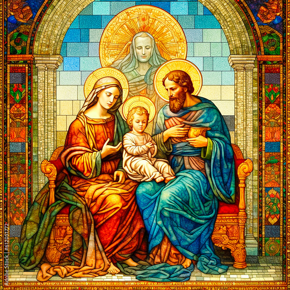 Biblical representation of jesus christ in Byzantine art. AI generativ ...