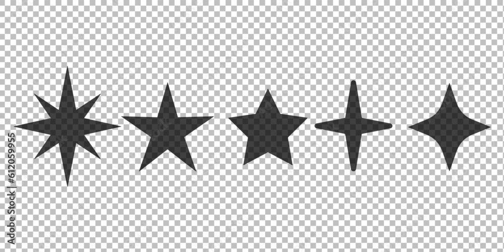 Star rating icon set. Simple illustration of star rating vector icons ...