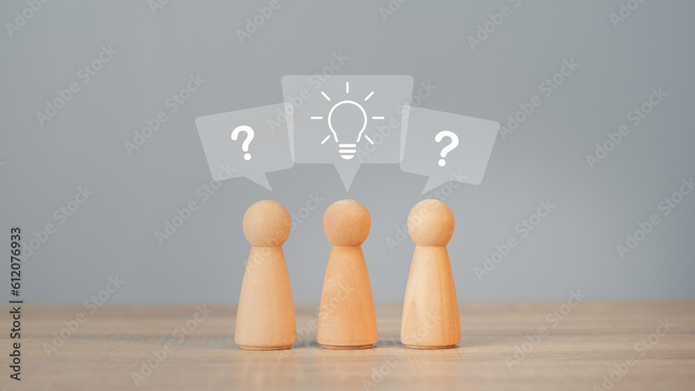 Question mark and light bulb idea in text box, What is your reason ...