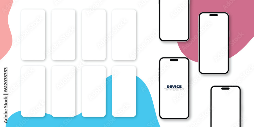 Mobile ui ux mockup application interface smartphone mock up template ...