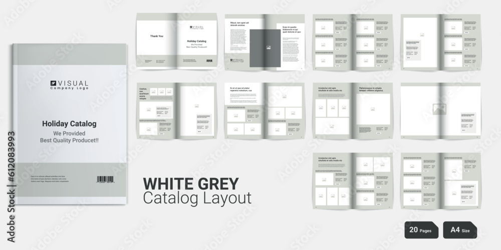 Holiday White Grey Catalog Layout Furniture Catalog Design Architecture ...