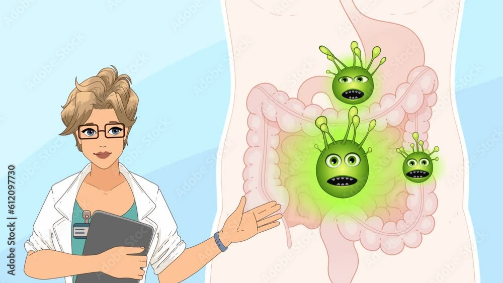 Educational video, educational cartoon. Video for kids. Infection on ...