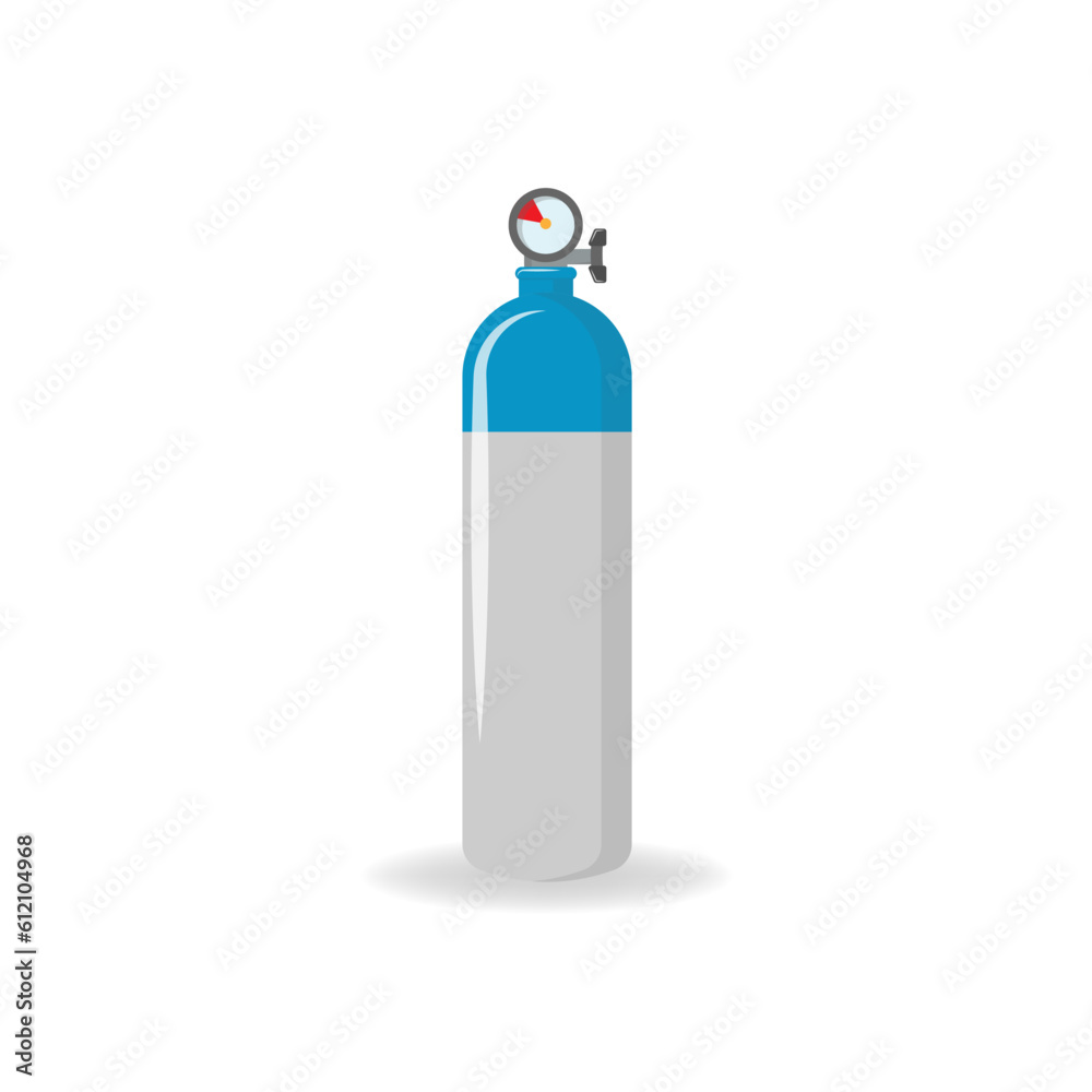 Oxygen cylinder tank realistic vector artwork. Realistic vector art of ...