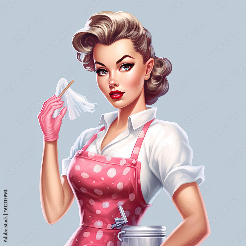 Pretty sexual woman sits on table in the kitchen and smoking cigarette ...