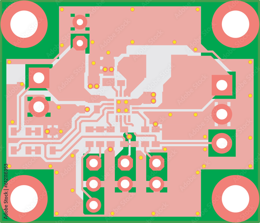 Electric background. Vector pcb pattern. Printed circuit board of an electronic device with ...