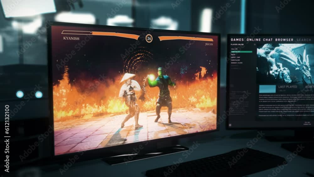 Death of the player warrior after the round of vs fight video game ...