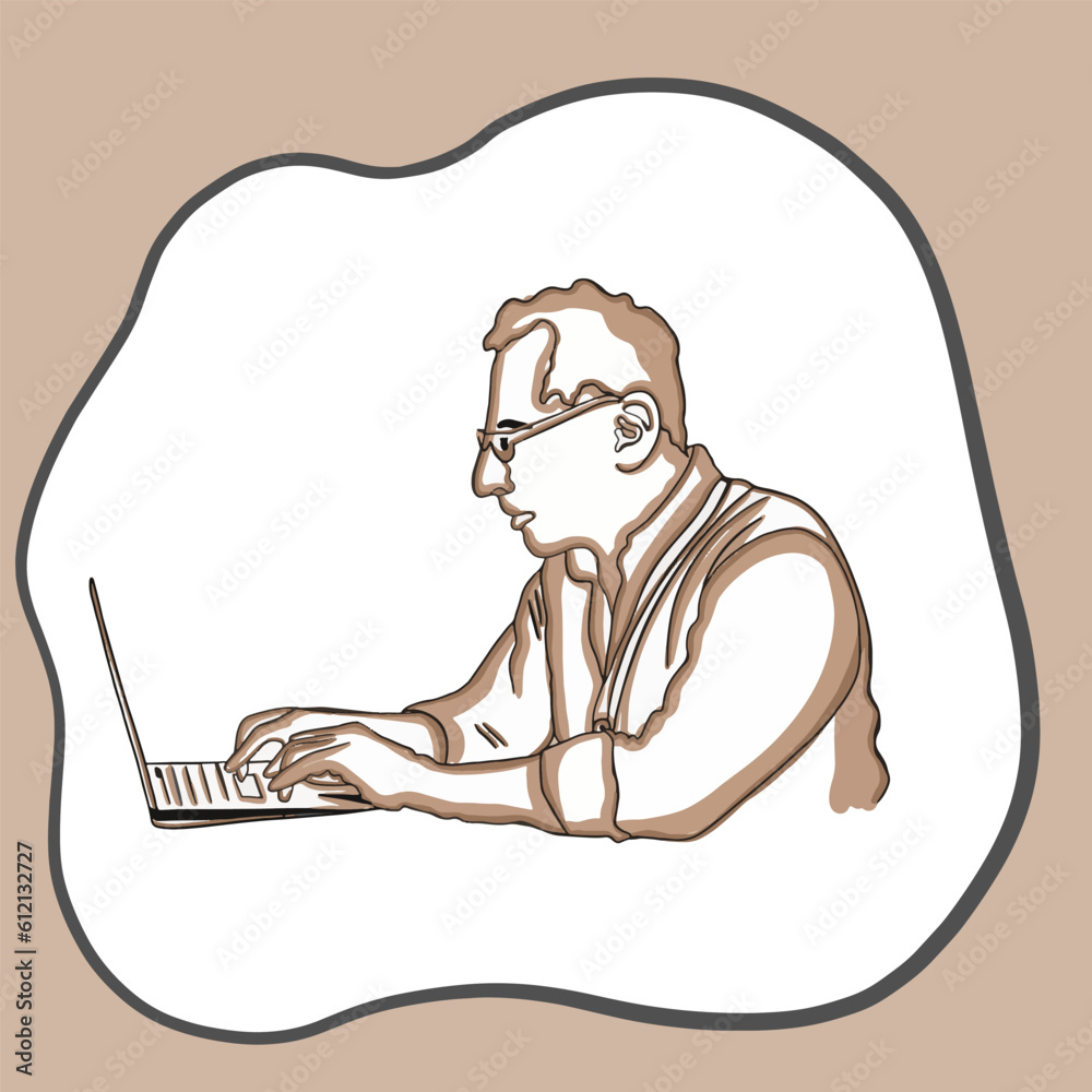 Set of flat vector illustrations for modern workspace. Working office ...