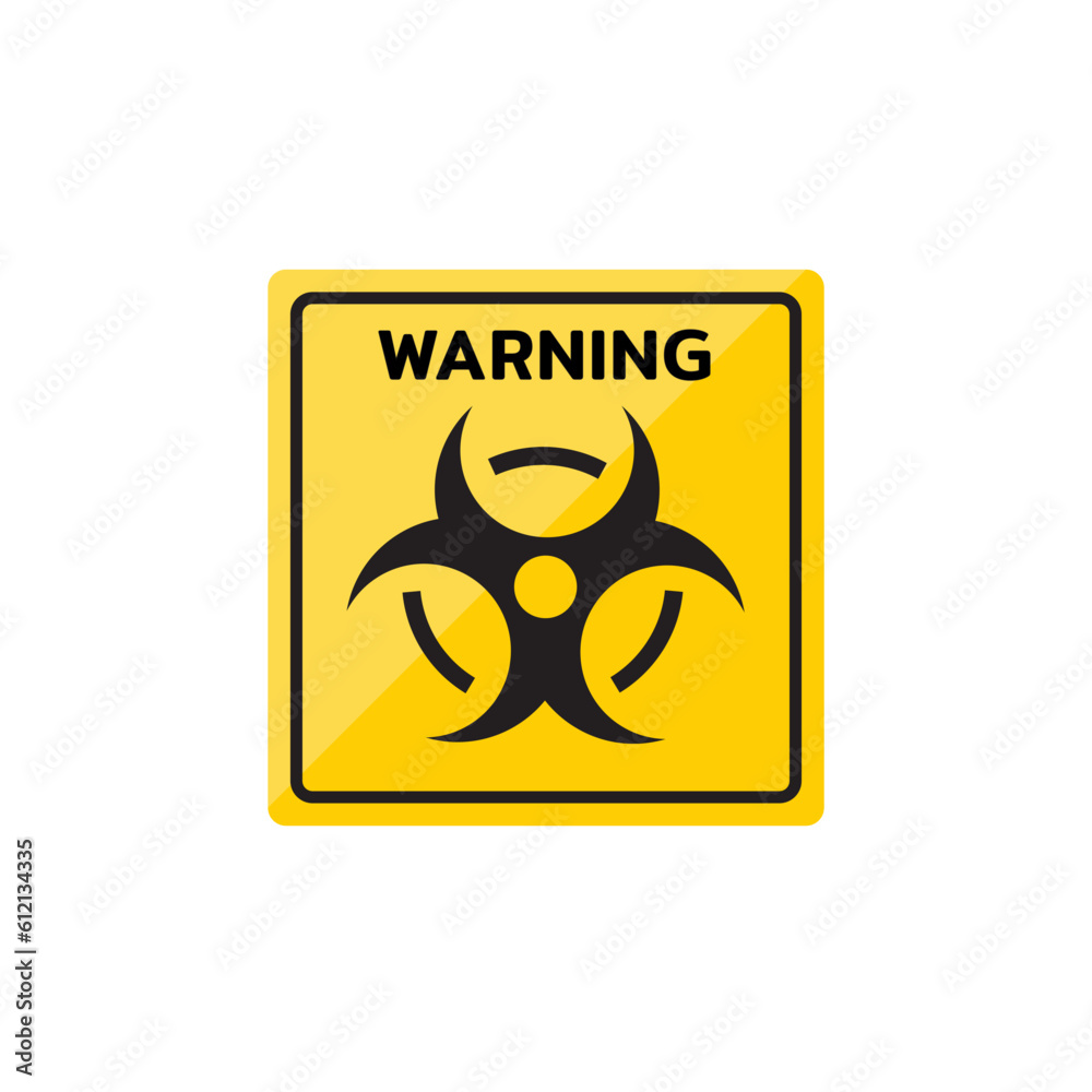 Biohazard icon vector science symbols, warning for app web logo banner ...