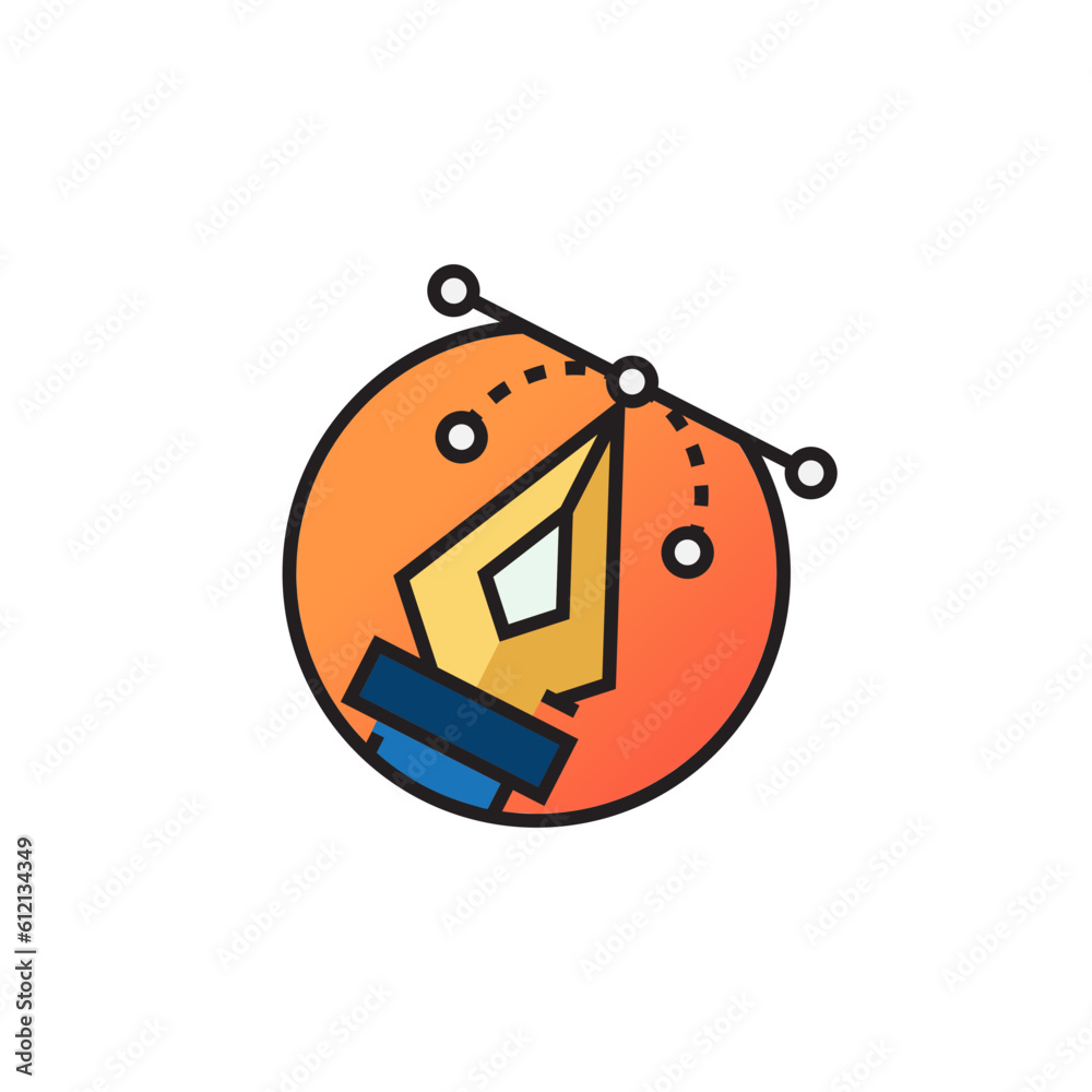 Pen Tool icon art director symbols write, drawing vector for app web ...