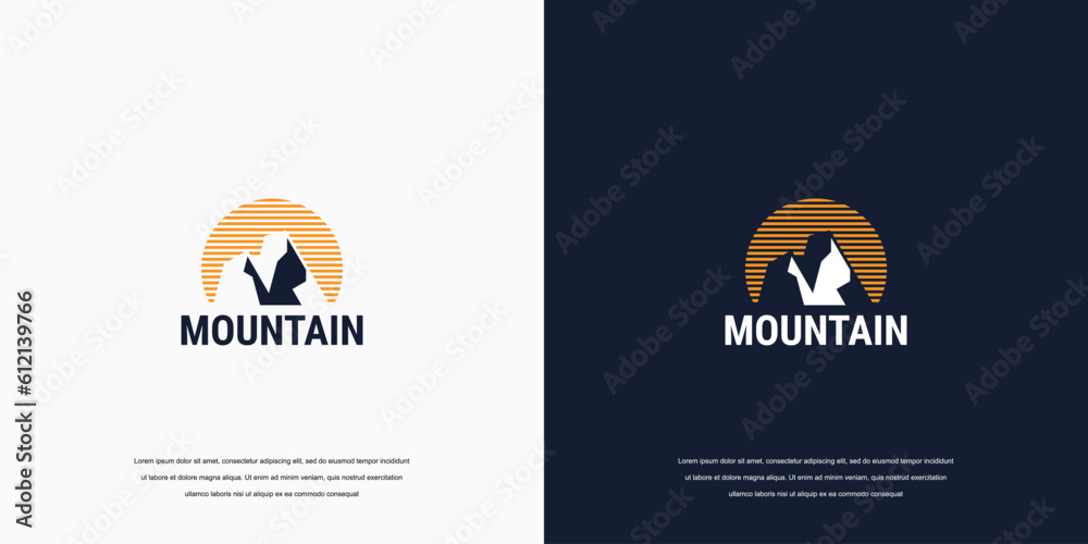 Logo mount peak, mountain logo vector Stock Vector | Adobe Stock