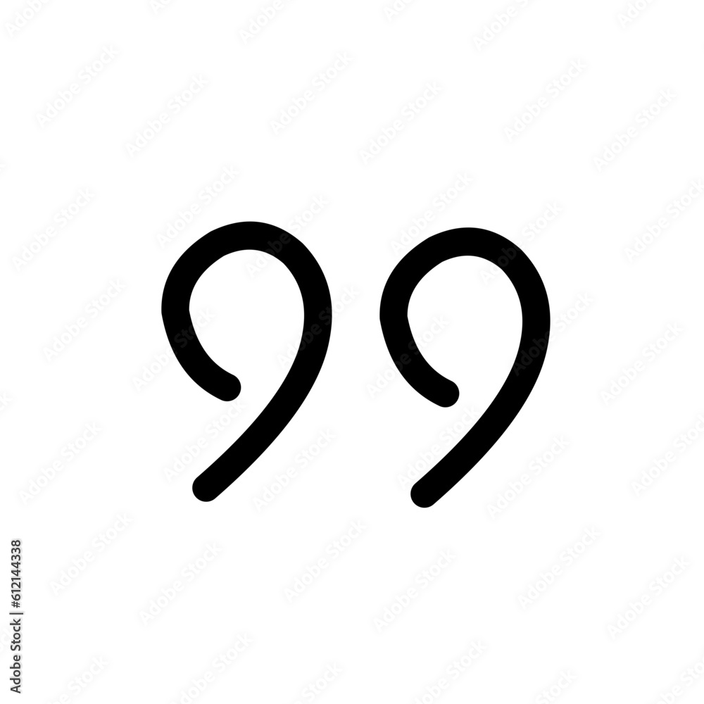 Punctuation flat mark set. Quote icons for conversation, quote ...