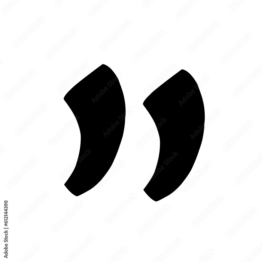 Punctuation flat mark set. Quote icons for conversation, quote ...